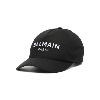 Balmain Contrast Logo Embroidery Hat, Size One Size BH0XA015CB24 ...
