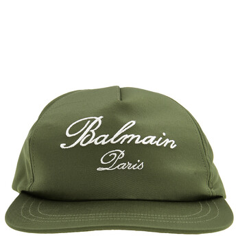 Balmain Embroidered Paris Cap In Green CH0XA231XI53-7CW KAKI ...