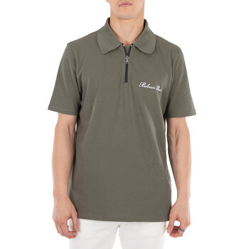 Balmain Laminato Logo-Lettering Polo Shirt, Size X-Small CH1GC030BC61 ...
