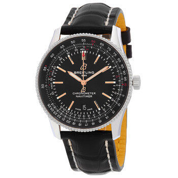 Breitling Navitimer 38 mm Automatic Chronometer Black Dial Men's Watch ...