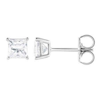 Brilliant Diamond 14KT White Gold 1.60 Carat Lab Grown Diamond Stud ...