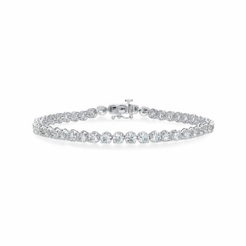 Brilliant Diamond 5.0 Carat Round Cut Lab Grown Diamond Tennis Bracelet ...