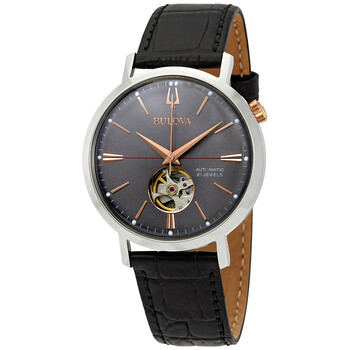 Bulova Sutton Automatic Black Dial Unisex Watch 96A269 042429587793 ...