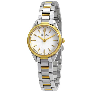 Bulova Sutton Quartz Diamond Silver Dial Ladies Watch 97P150 ...
