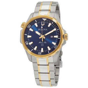 Bulova Marine Star Chronograph Blue Dial Men's Watch 96B256 ...