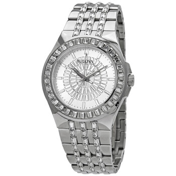 Bulova Crystal Pave Men's Watch 96B235 042429529946 - Watches, Crystal ...