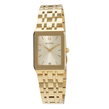 Bulova Diamond Gold Dial Men's Watch 97D115 042429551046 - Watches ...