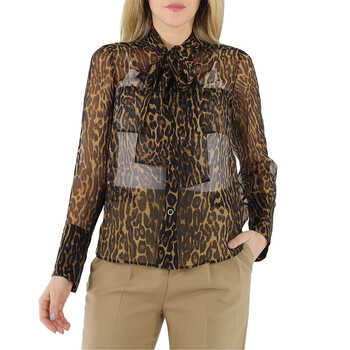Burberry Carlota Python Print Silk Shirt, Brand Size 8 (US Size 6 ...