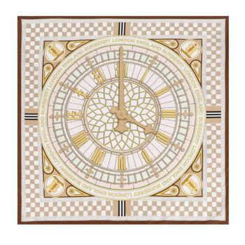 Burberry Clock Print Silk Square Scarf 8066512 5045701180458 - Jomashop