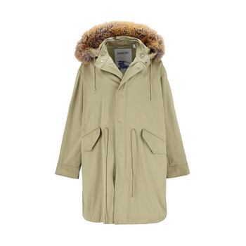 Burberry Faux-Fur Hood Parka Coat, Size X-Large 8079197 - Clothing ...