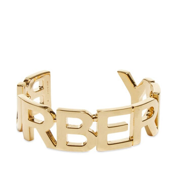 Burberry Gold-Toned Logo Cuff Bracelet, Size Small 8043489 ...