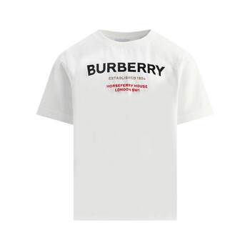 Burberry Kids Horseferry Logo Cotton T-Shirt, Size 6Y 8064570 - Clothing - Jomashop