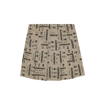Burberry Kids Logo-Jacquard Pleated Miniskirt, Size 6Y 8069680 ...