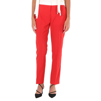 Burberry Ladies Bright Red High-Waisted Wool Tailored Trousers, Brand ...
