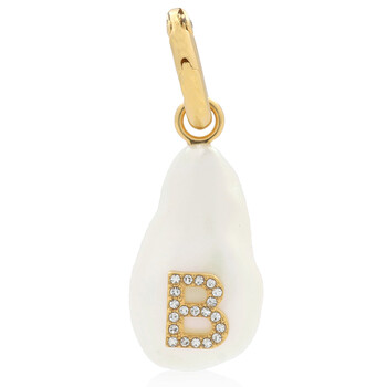 Burberry Ladies Crystal Embellished Resin Pearl Letter B Charm 8049749 ...