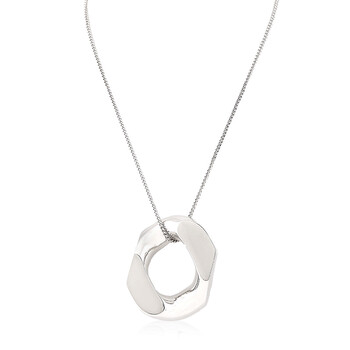 Burberry Ladies Palladio Palladium-Plated Chain Link Necklace 8053718 ...