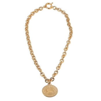 Burberry Light Gold Equestrian Knight Pendant Necklace 8064200 ...