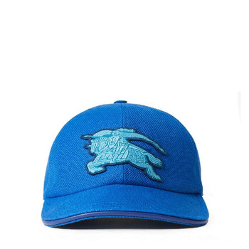 Burberry Equestrian Knight Applique Flat Peak Baseball Cap, Size Small ...