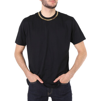 Burberry Men's Black Chain Detail T-shirt, Brand Size Medium 4559581 ...