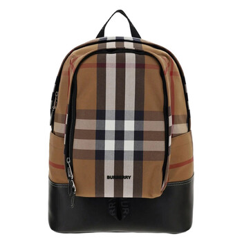 Burberry Men's Large Check Pattern Backpack - Brown 8041672 ...
