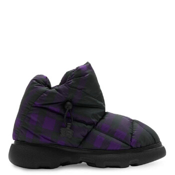 Burberry Check Drawstring Pillow Padded Ankle Boots, Brand Size 45 ( US ...