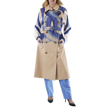 Burberry Mermaid Tail Print Sleeveless Trench Coat, Brand Size 10 (US ...