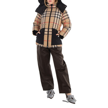 Burberry Recycled Polyester Check Print Puffer Jacket, Size Small ...