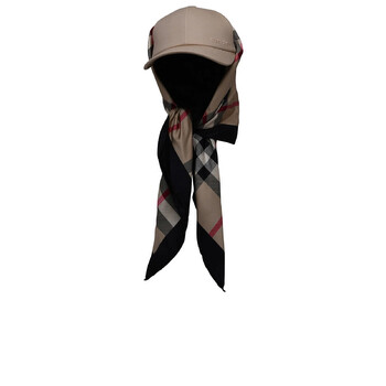 Burberry Scarf-Detailed Logo Embroidered Baseball Cap, Size Large ...