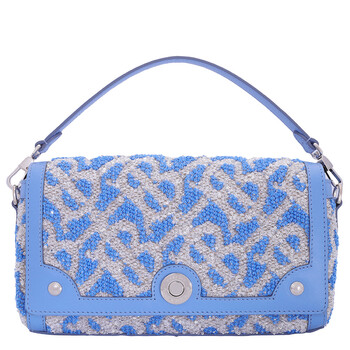 Burberry Small Note Tb Sequins Yarn Shoulder Bag In Cool Cornflower ...