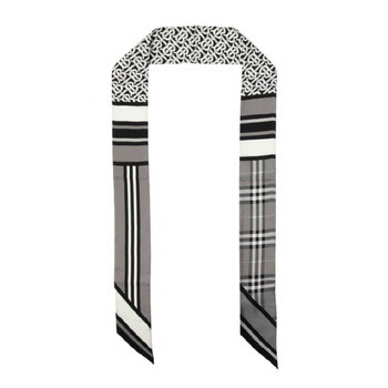 Burberry Triple Check Silk Montage Print Skinny Scarf 8037016 ...