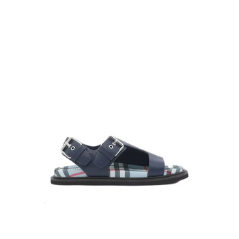 Burberry Unisex Midnight Blue Bertha Checkerboard Fisherman Sandals ...