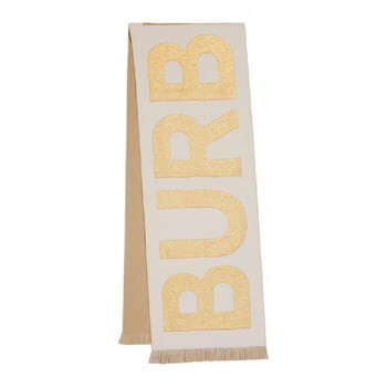 Burberry Wool Blend Football Metallic Logo Jacquard Scarf 8064012 ...