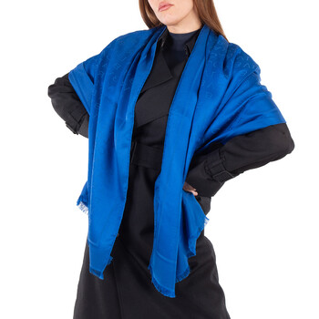 Bvlgari Blue Logomania Letter Maxi Stole 245544 - Clothing - Jomashop