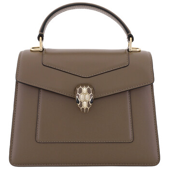 Bvlgari Medium Serpenti Forever Leather Top Handle Bag 293665 ...