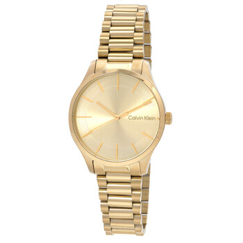 Calvin Klein Iconic Quartz Gold Dial Watch 25200043 - Watches, Iconic ...