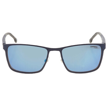Carrera Grey Blue Mirror Rectangular Men's Sunglasses CARRERA 8047/S ...