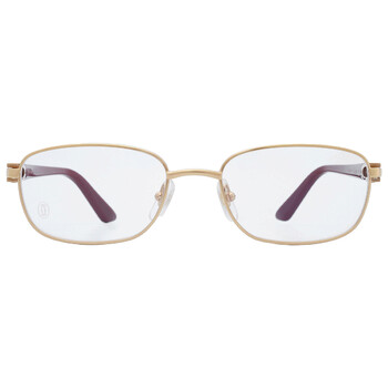 Cartier C Decor Demo Rectangular Ladies Eyeglasses CT0368O 002 52 ...