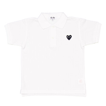 Comme Des Garcons Cdg Play Heart Patch Polo Shirt, Size Small P1T005 ...
