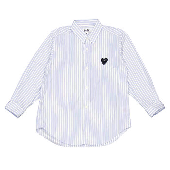 Comme Des Garcons Cdg Play Kids Striped Cotton Poplin Shirt, Size 6Y AX ...