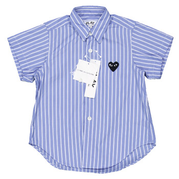 Cdg Play Kids Heart Pinstripe Cotton Shirt, Size 6Y AX-B519-100-1 ...