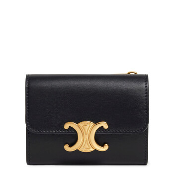Celine Compact Wallet With Coin Triomphe - Black 10I653DPV.38NO ...