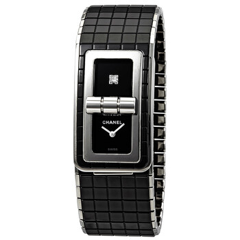 Chanel Code Coco Black Diamond Dial Steel and Ceramic Ladies Watch H5148 - Watches, Code Coco ...