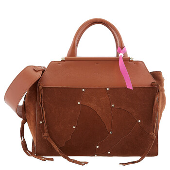 Chloé Brown Nahir Leather Tote Bag CHC22WS226I9528A 7613386542908 ...