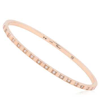 Chopard 18k Rose Gold Ice Cube Diamonds Bangle, Size Medium 857702-5010 ...