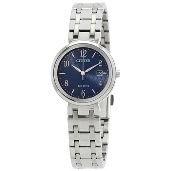 Citizen Axiom Eco-Drive Blue Dial Ladies Watch EW2670-53L 4974374330857 - Watches, Axiom - Jomashop