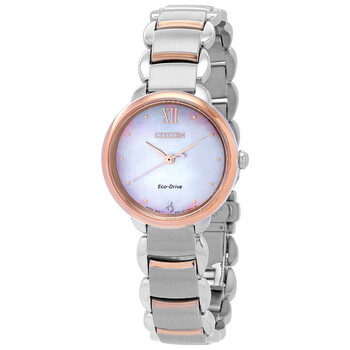 Citizen Eco-Drive Mother of Pearl Dial Ladies Watch EM0530-81D ...