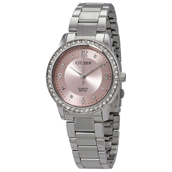 Citizen Lady Eco-Drive Pink Dial Watch FE1241-71Z 4974374339652 ...
