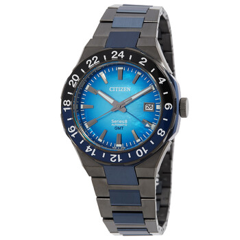 Citizen Series8 GMT Automatic Blue Dial Pepsi Bezel Men's Watch NB6030 ...