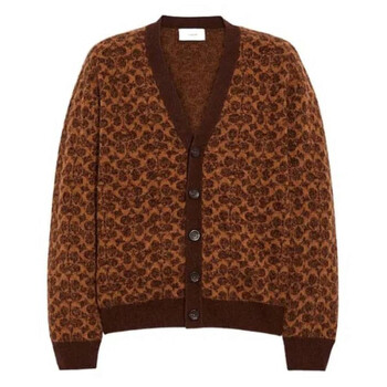 Coach Dark Brown Signature Wool Cardigan, Size X-Small CE277 DBR ...
