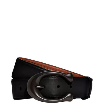 Coach Signature Buckle Leather Belt CH775 BK/SD42 195031879364 ...